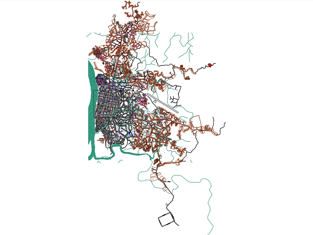 Plano de quibdo en AutoCAD | Descargar CAD gratis (5.8 MB) | Bibliocad