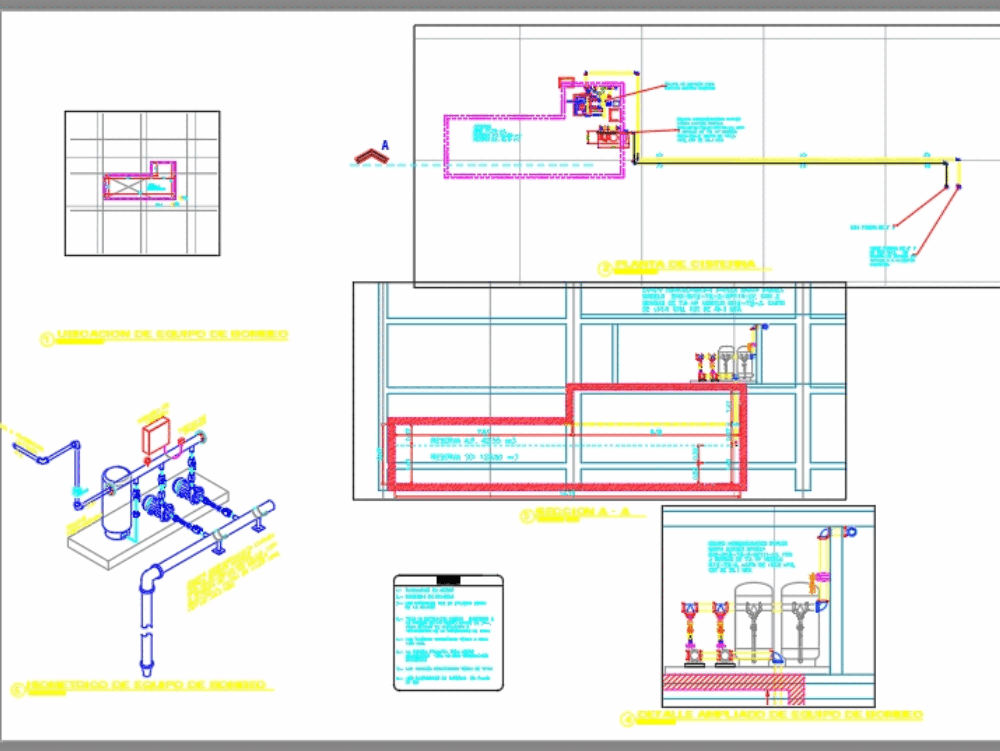 Equipo de bombeo en AutoCAD | Descargar CAD (503.94 KB) | Bibliocad