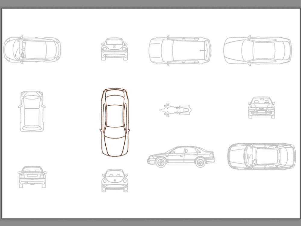 Véhicules dans AutoCAD | Téléchargement CAD gratuit (131.85 KB) | Bibliocad