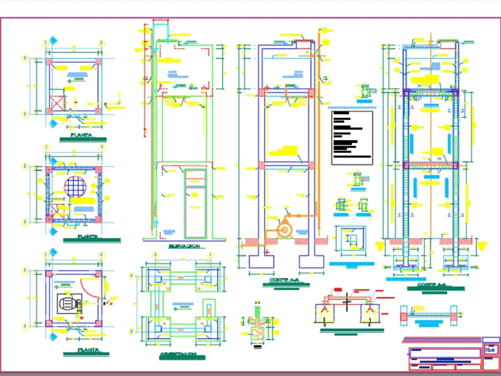 Tanque elevado en AutoCAD | Descargar CAD (199.51 KB) | Bibliocad