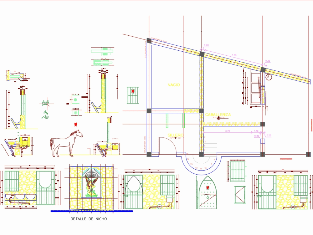 Stable in AutoCAD | CAD download (1.52 MB) | Bibliocad