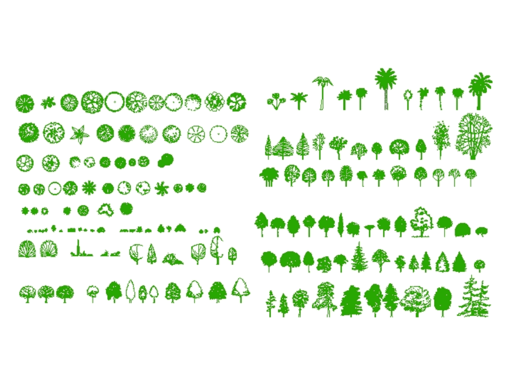 Trees in AutoCAD | CAD download (11.74 MB) | Bibliocad