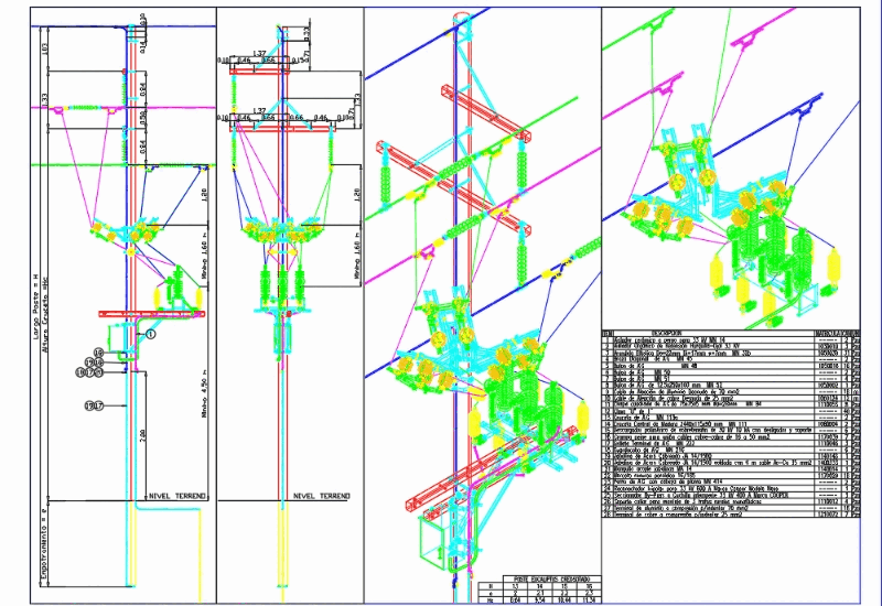 Electrical connection in AutoCAD | CAD download (4.19 MB) | Bibliocad