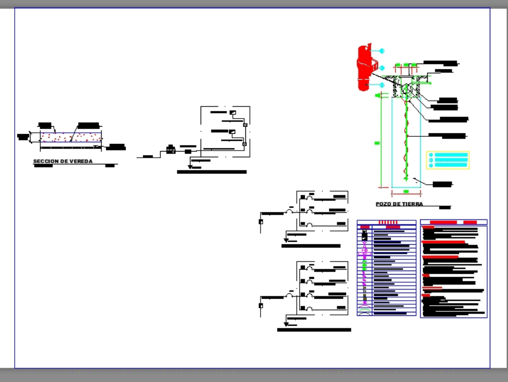 Detalle de puesta a tierra en AutoCAD | CAD (216.47 KB) | Bibliocad