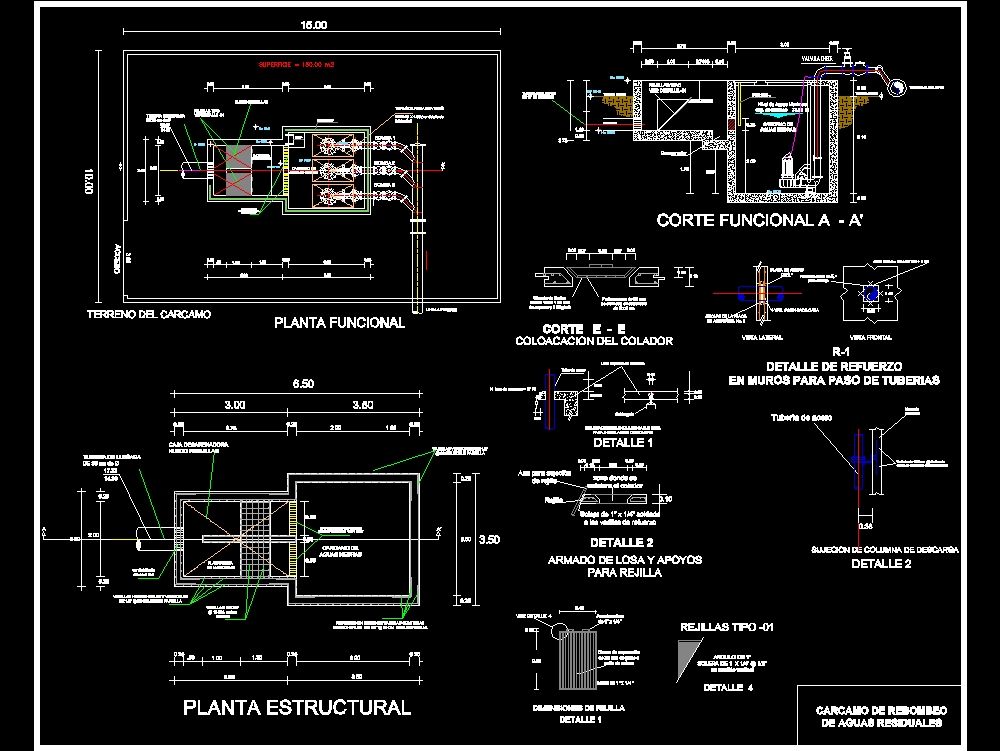 Carcamo de bombeo de aguas residuales (126.05 KB) | Bibliocad
