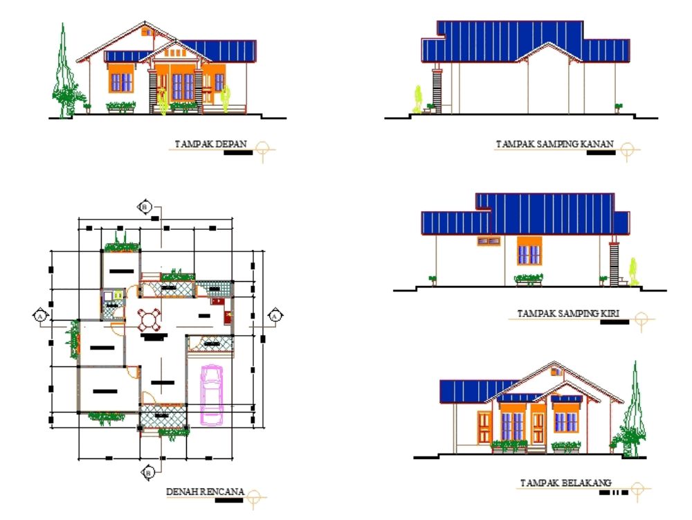 Viviendas proyectos en AutoCAD | Descargar CAD gratis (661.12 KB ...