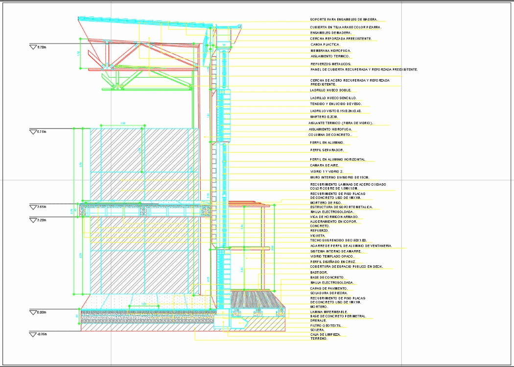 Corte por fachada en AutoCAD | Descargar CAD (191.79 KB) | Bibliocad
