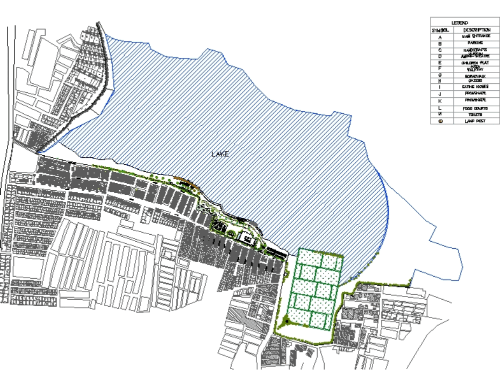 Lakefront development in AutoCAD | Download CAD free (2.12 MB) | Bibliocad