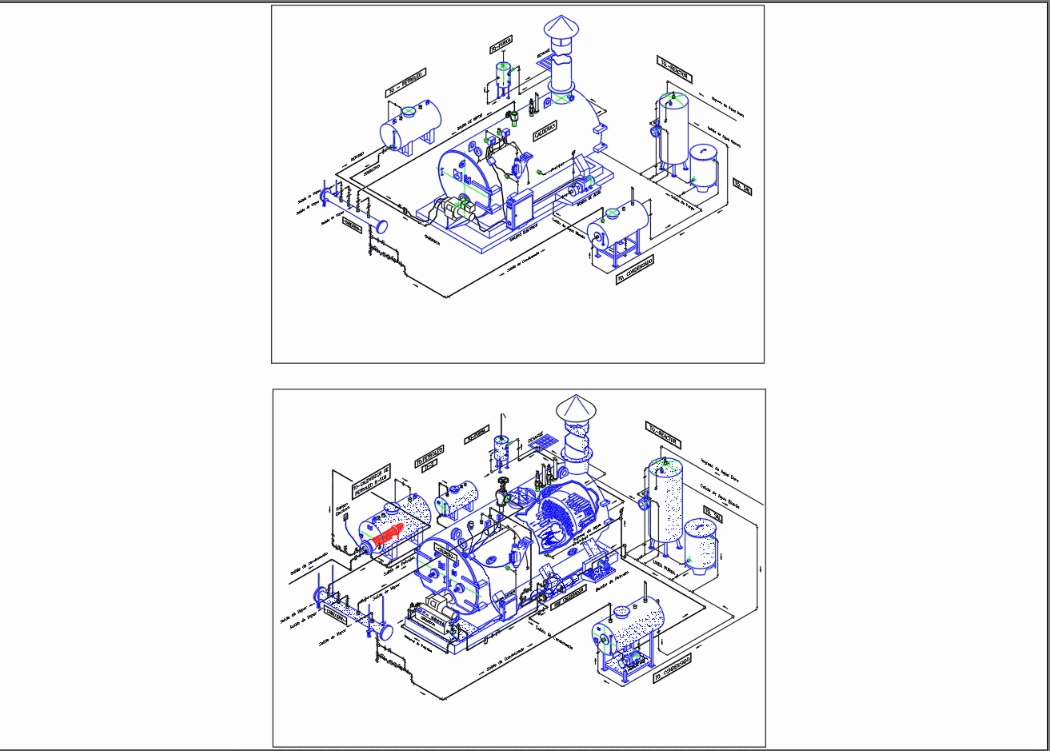 Caldera de 30 hp en AutoCAD | Descargar CAD (528.52 KB) | Bibliocad