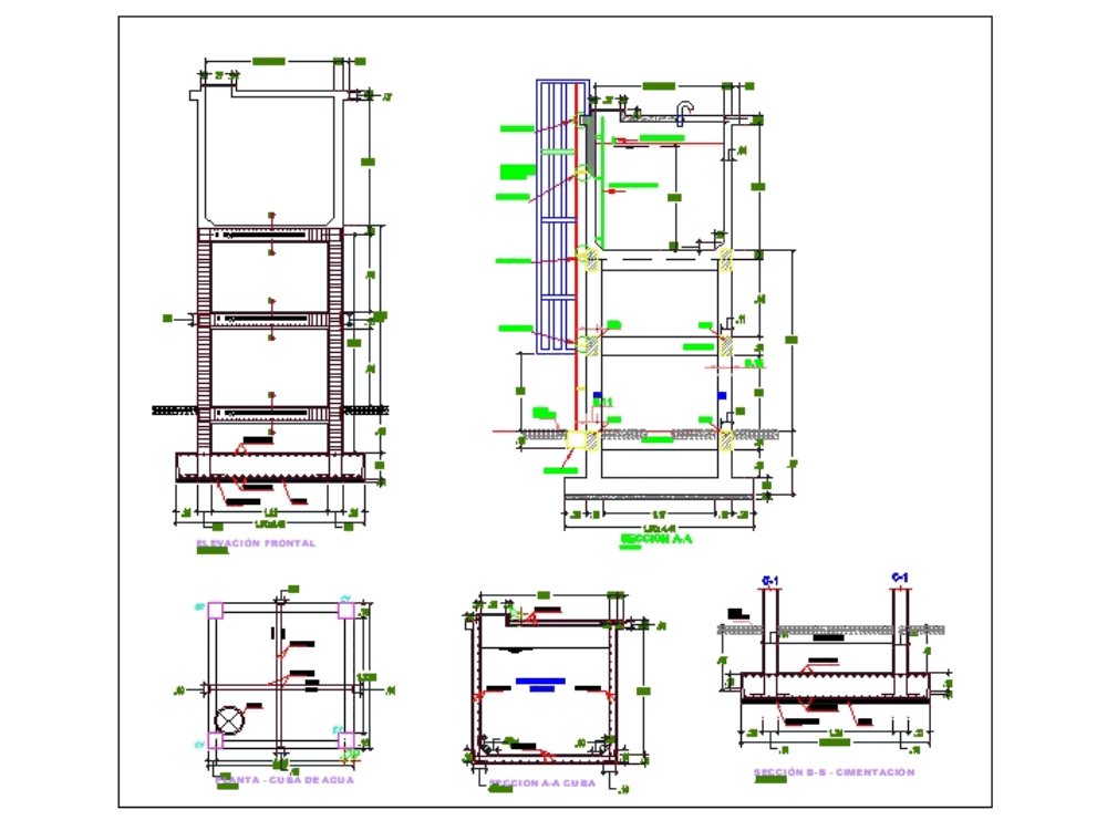 Tanque elevado. en AutoCAD | Descargar CAD (328.17 KB) | Bibliocad