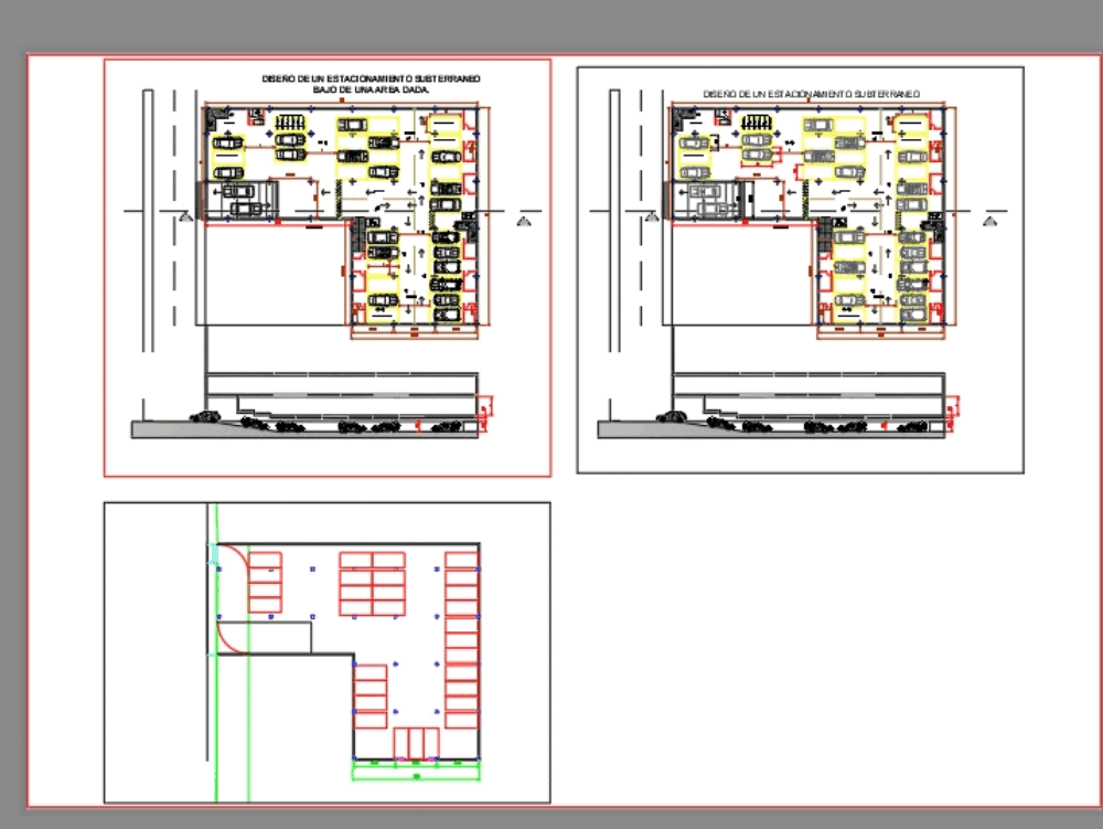 Diseño de estacionamiento en AutoCAD | Descargar CAD gratis (9.72 MB ...