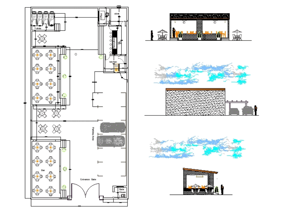 Bar En Autocad Descargar Cad Gratis 2 19 Mb Bibliocad
