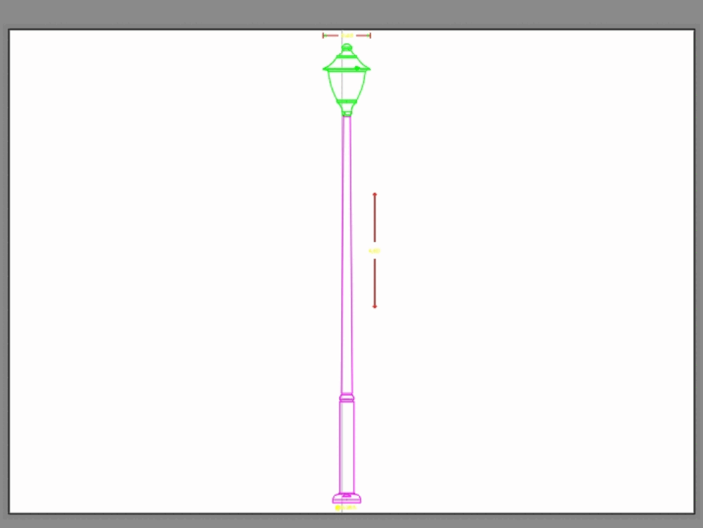 Luminary in AutoCAD | Download CAD free (52.39 KB) | Bibliocad
