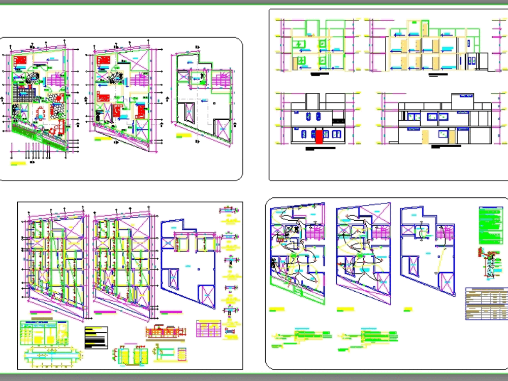 Proyecto completo vivienda en AutoCAD | CAD (987.62 KB) | Bibliocad