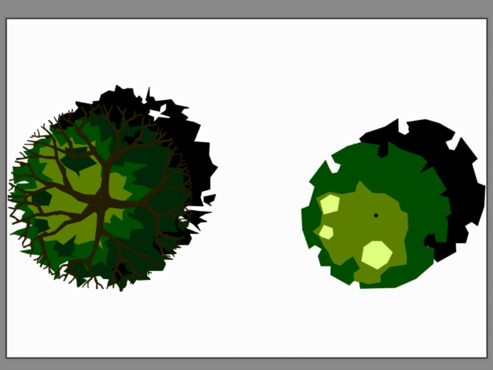 3 planos de árbol en AutoCAD | Descargar CAD gratis (349.85 KB) | Bibliocad