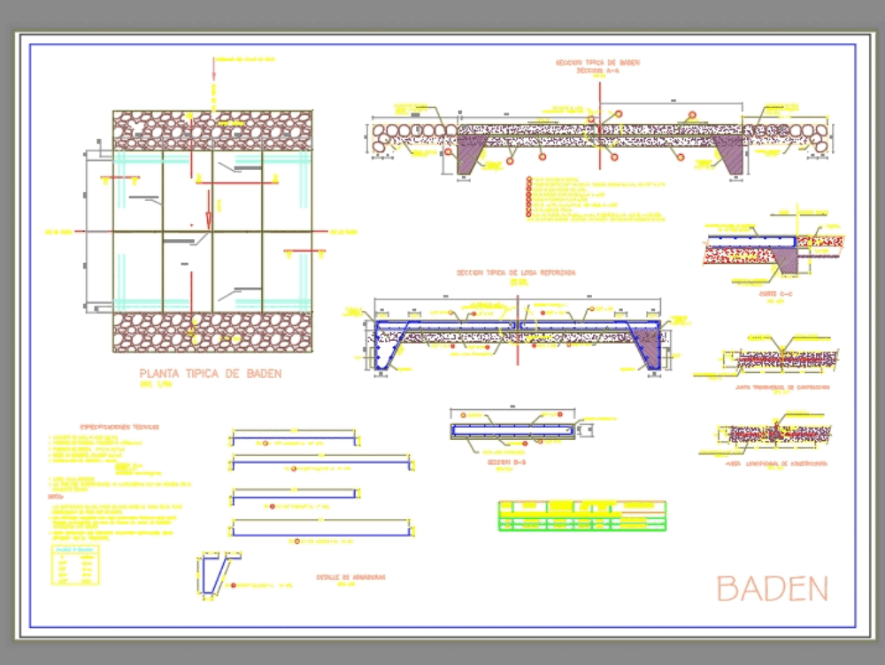 Construccion de un baden en AutoCAD | Descargar CAD gratis (430.9 KB ... Construccion de un baden en AutoCAD | Descargar CAD gratis (430.9 KB ...
