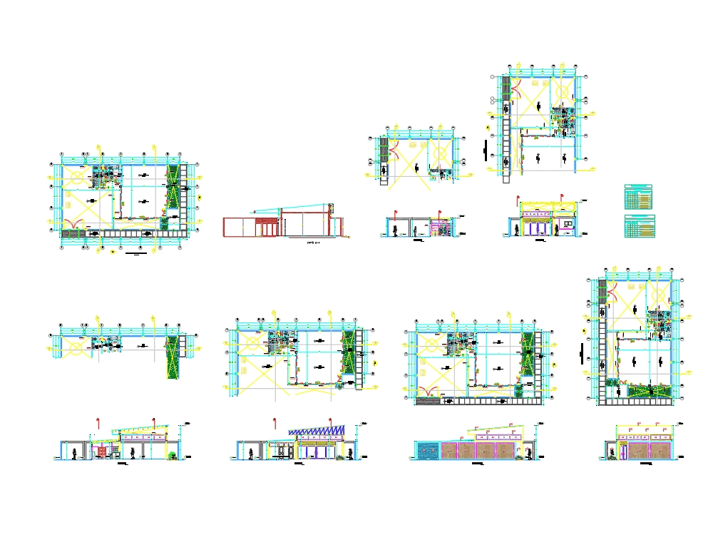 Multipurpose room in AutoCAD | CAD download (2.82 MB) | Bibliocad