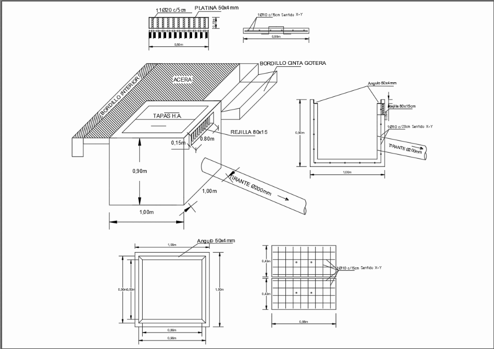Sumidero en AutoCAD | Descargar CAD (51.28 KB) | Bibliocad
