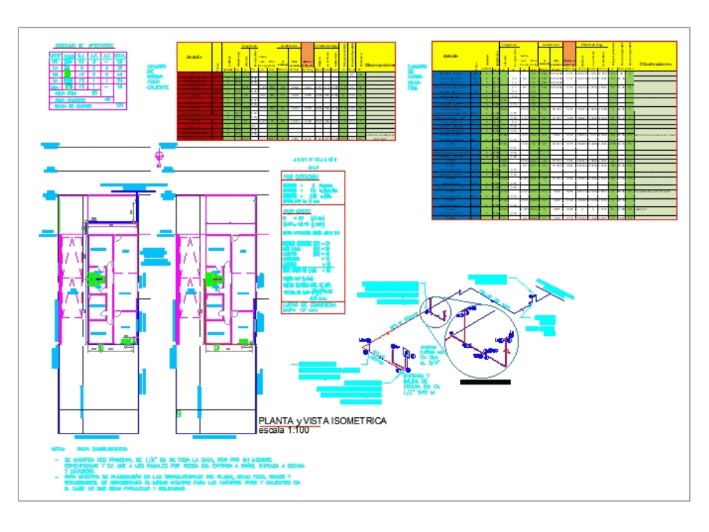 Proyecto agua potable de vivienda en AutoCAD | CAD (1.58 MB) | Bibliocad