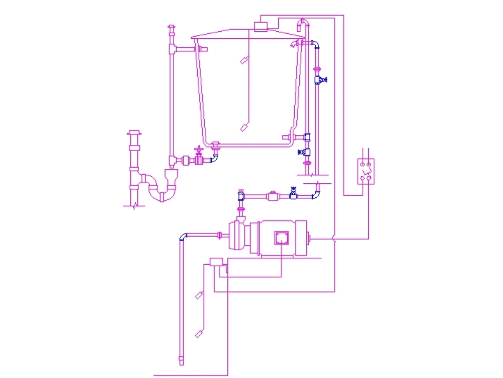 Elevated tank detail in AutoCAD | Download CAD free (45.28 KB) | Bibliocad