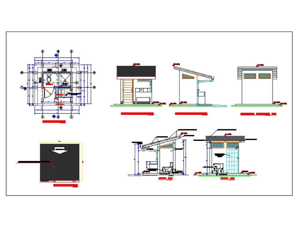 Latrine module in AutoCAD | CAD download (9.68 MB) | Bibliocad