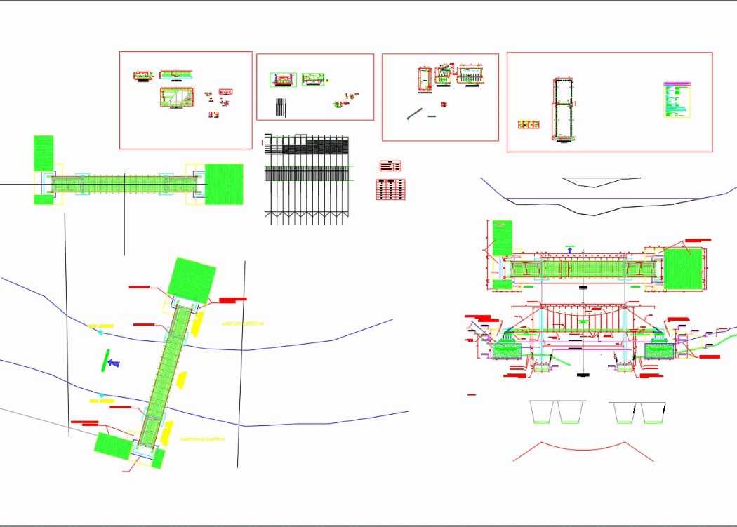 Pedestrian bridge in AutoCAD | CAD download (1.71 MB) | Bibliocad
