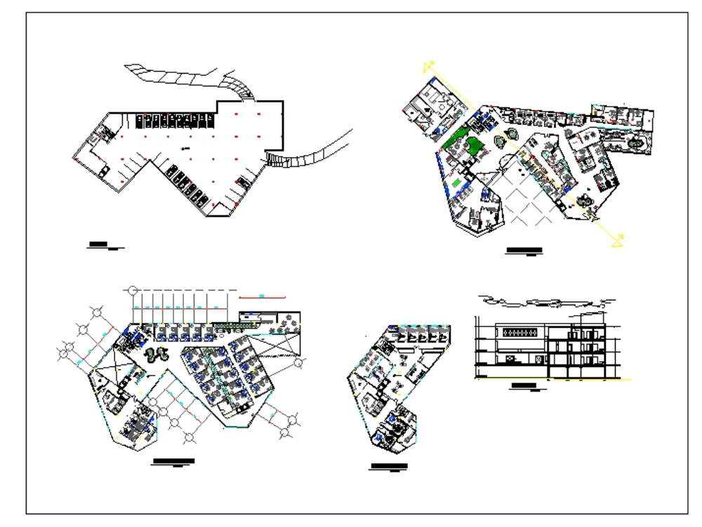 Clinique maternelle et infantile dans AutoCAD | CAD (1.65 MB) | Bibliocad