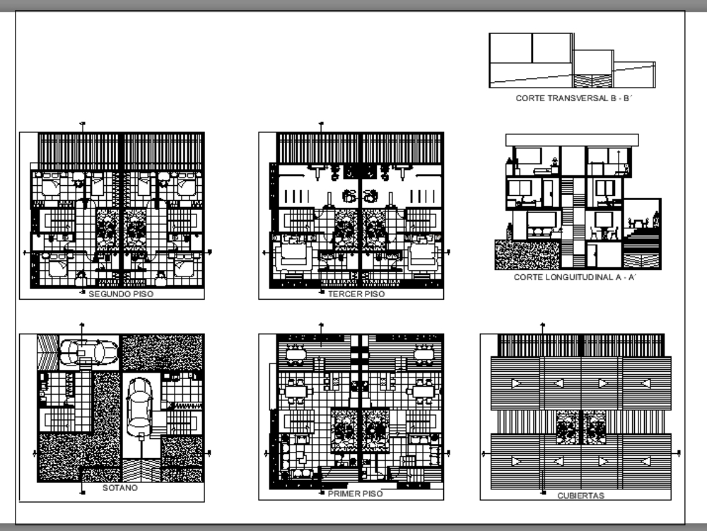 Houses In Dividing And Corner In AutoCAD CAD 1 13 MB Bibliocad