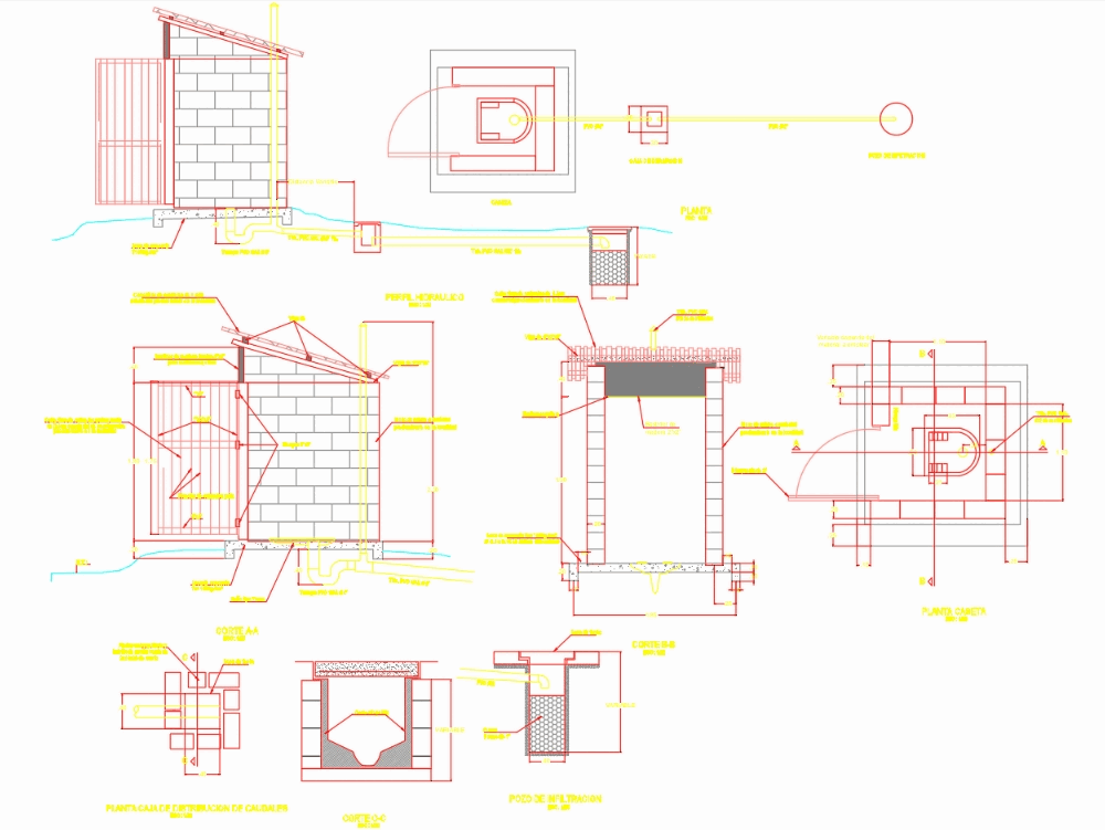 Letrina en AutoCAD | Descargar CAD (135.25 KB) | Bibliocad