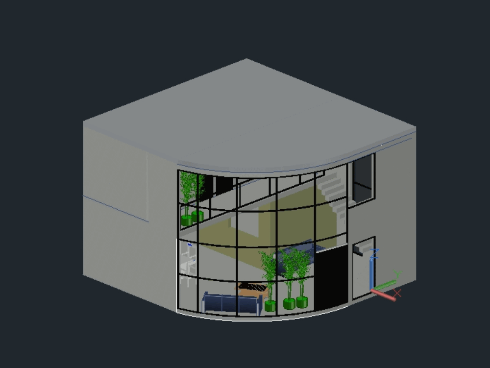 Casa 3d en AutoCAD | Descargar CAD (1.72 MB) | Bibliocad