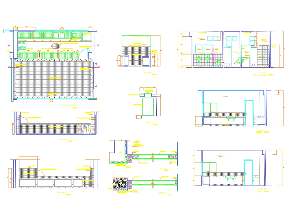 Kitchen in AutoCAD | CAD download (874.99 KB) | Bibliocad