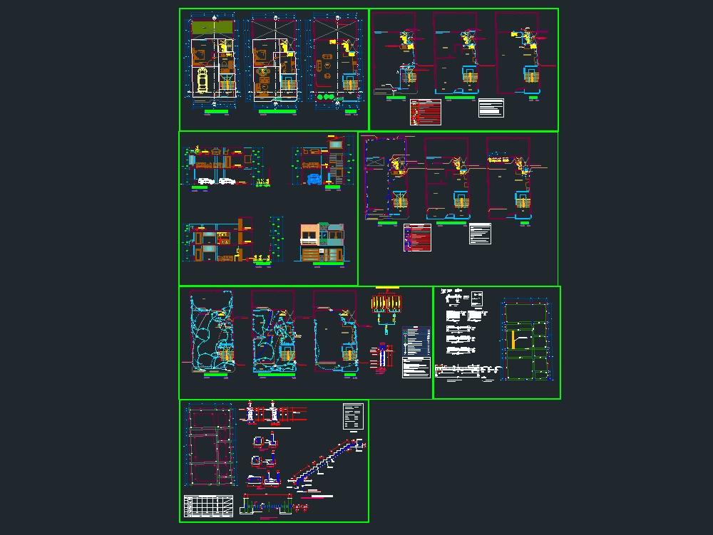 Family house in AutoCAD | CAD download (1.18 MB) | Bibliocad