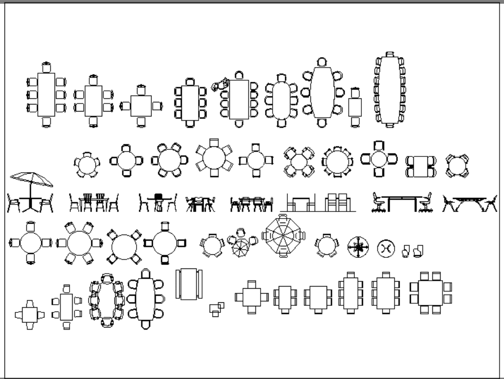 Comedor En Autocad Descargar Cad Gratis 526 26 Kb Bibliocad