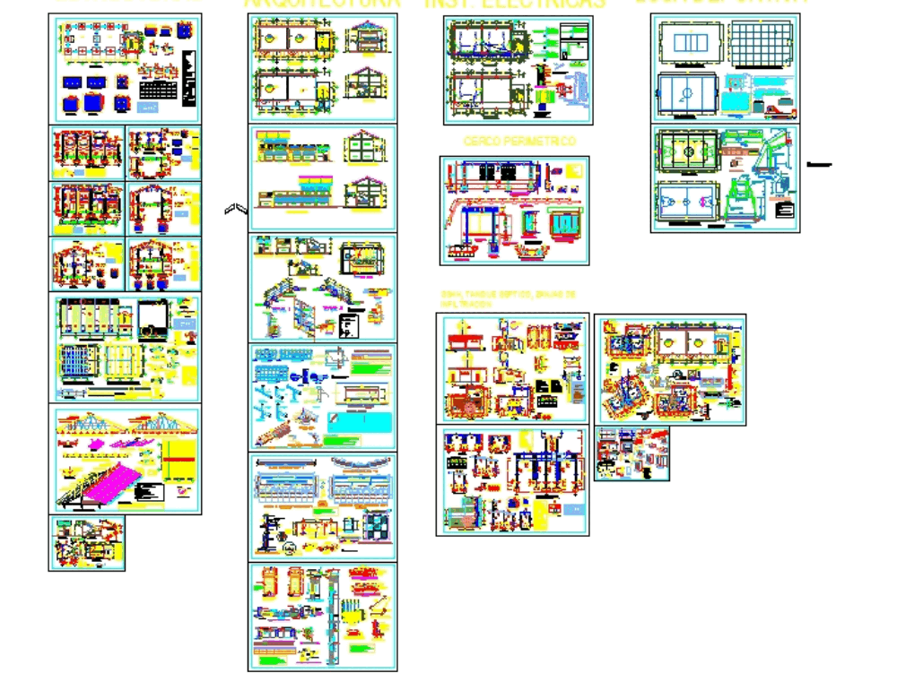 School in AutoCAD | CAD download (3.49 MB) | Bibliocad