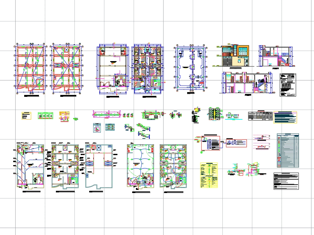 Proyecto hotel en AutoCAD | Descargar CAD gratis (918.99 KB) | Bibliocad