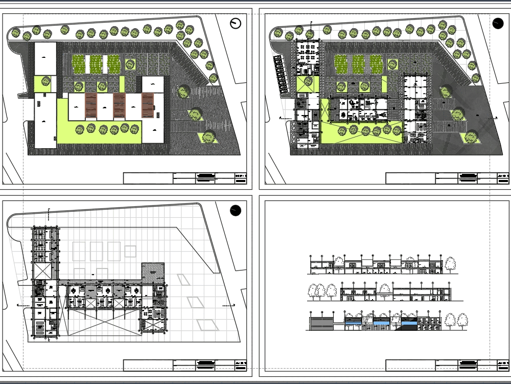 Technological research center in AutoCAD | CAD (1.85 MB) | Bibliocad