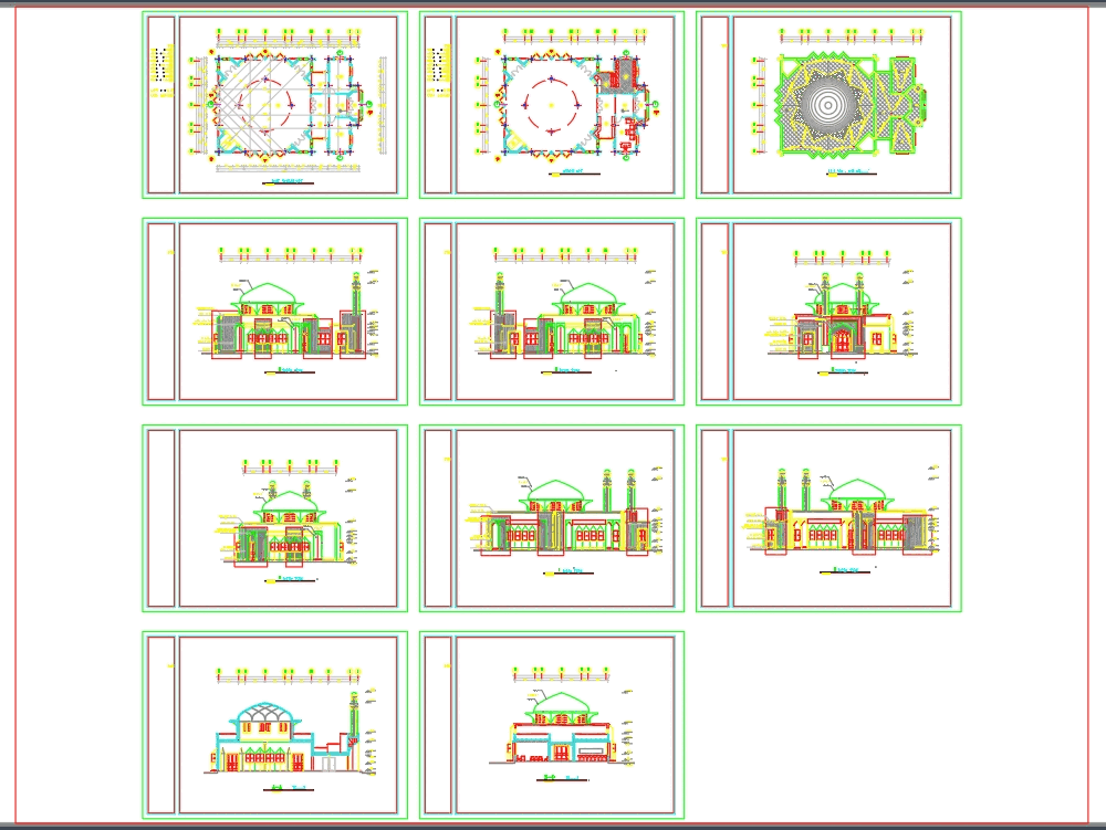 Mosque in AutoCAD | Download CAD free (658.94 KB) | Bibliocad