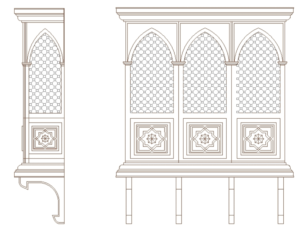 Mashrabiya in AutoCAD | CAD download (142.99 KB) | Bibliocad