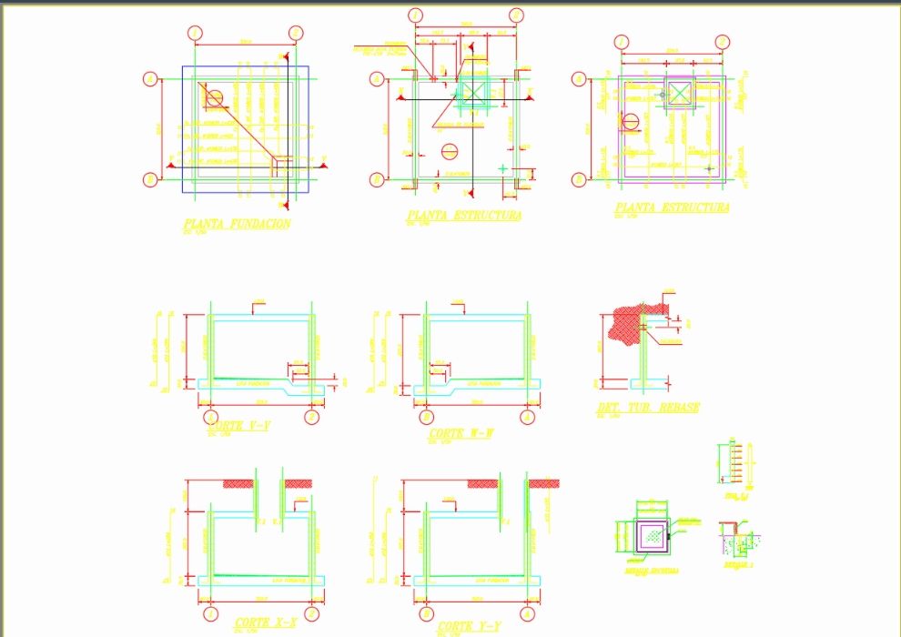 Estanque de hormigon armado en AutoCAD | CAD (6.61 MB) | Bibliocad