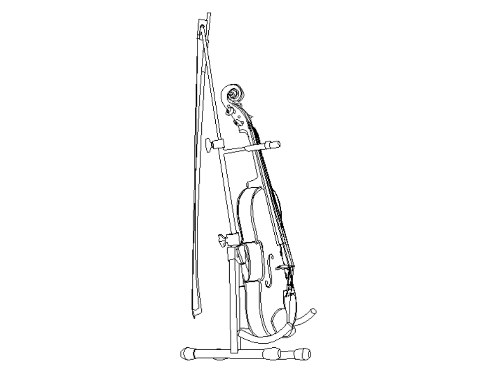 Cello in AutoCAD | Kostenlos CAD herunterladen (1.66 MB) | Bibliocad
