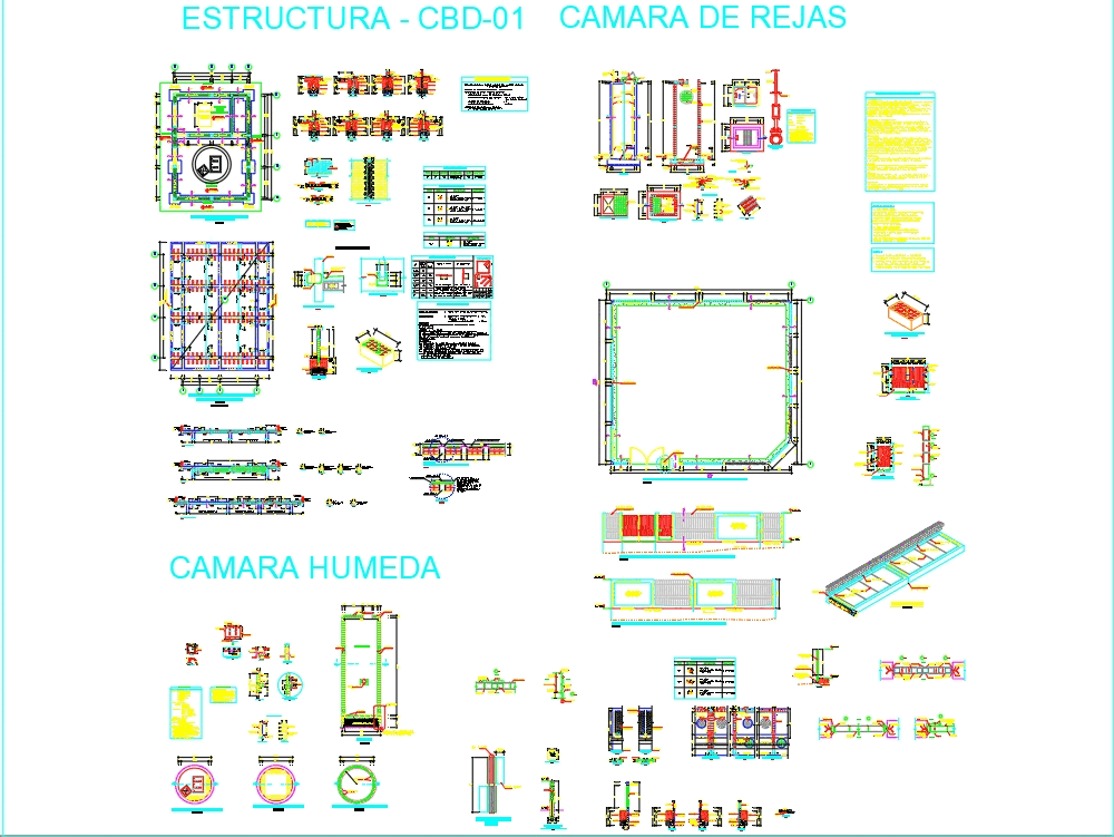Camara de bombeo de desague en AutoCAD | CAD (3.84 MB) | Bibliocad