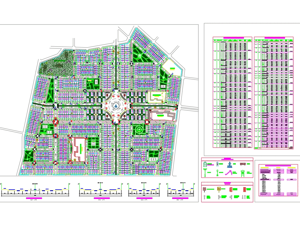 Urban infrastructure in AutoCAD | CAD download (5.48 MB) | Bibliocad