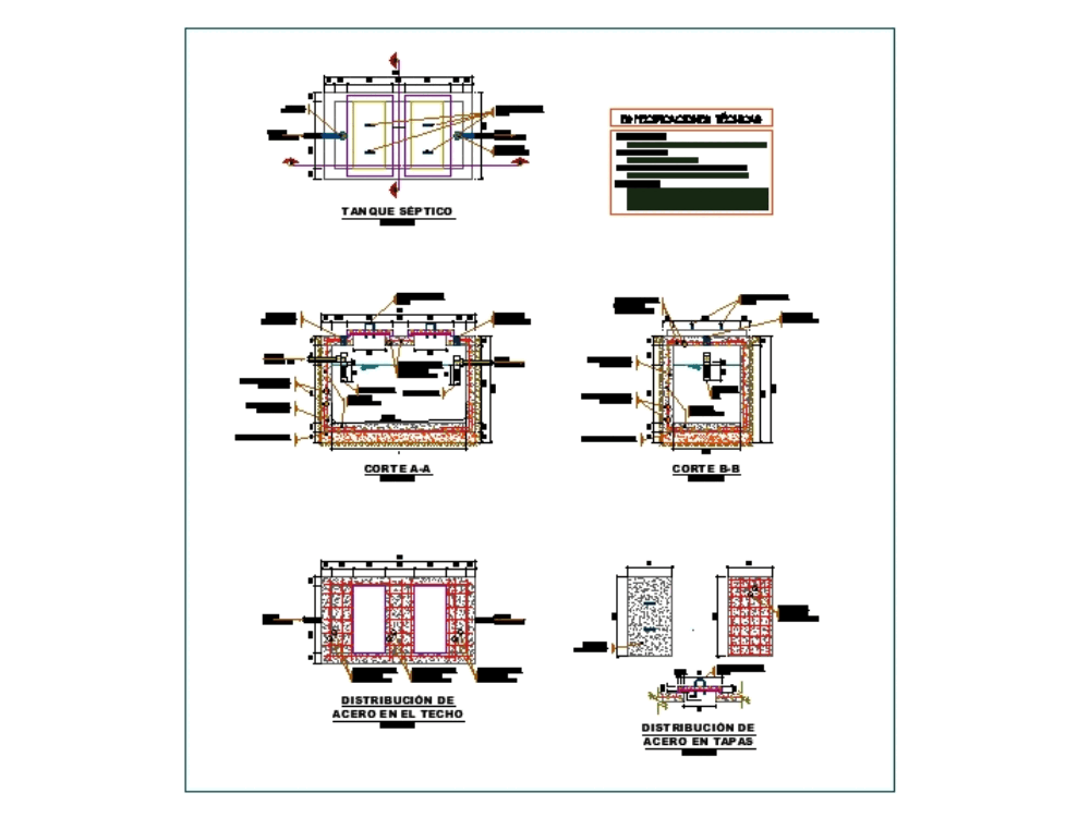Septic tank in AutoCAD | CAD download (295.93 KB) | Bibliocad