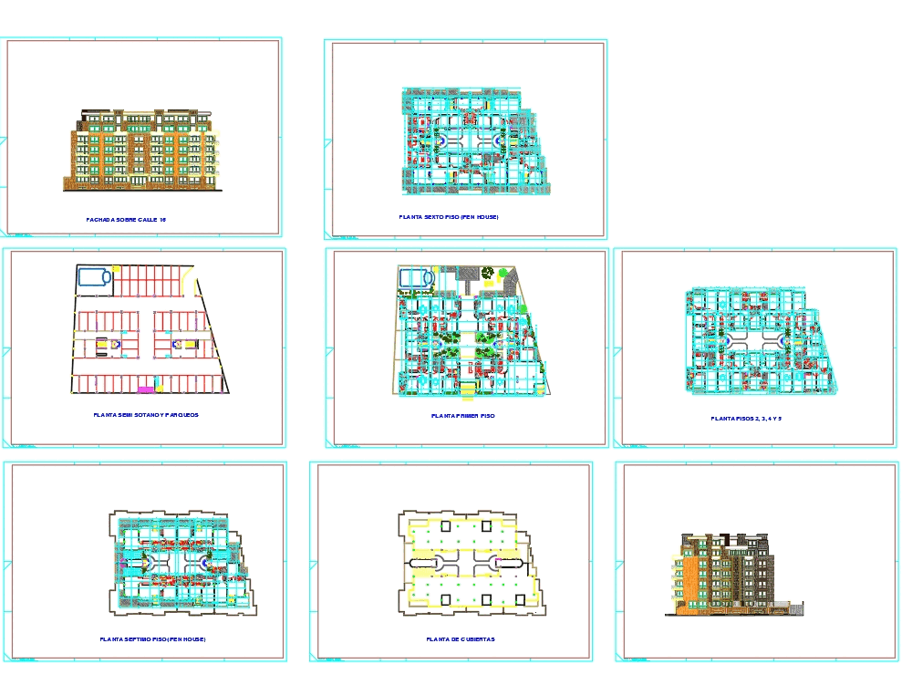 Proyecto edificio terraza en AutoCAD | Descargar CAD gratis (1.92 MB ...