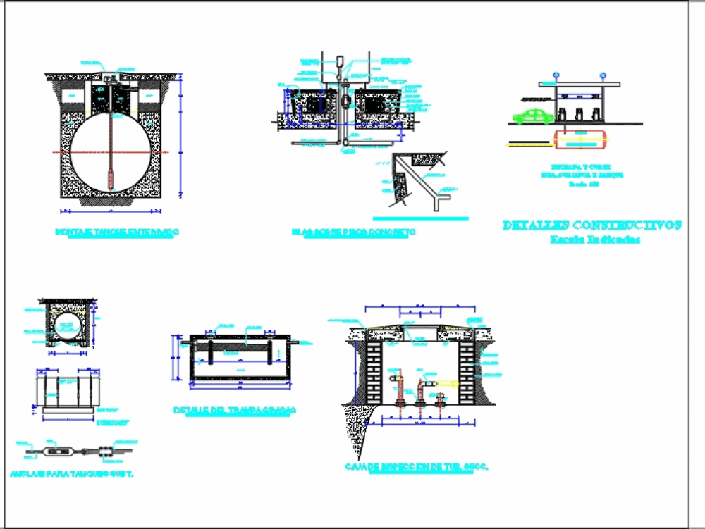 Tanque estacion en AutoCAD | Descargar CAD gratis (644.41 KB) | Bibliocad