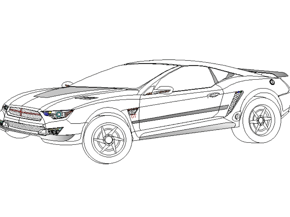 Auto 2d en AutoCAD | Descargar CAD gratis (114.52 KB) | Bibliocad