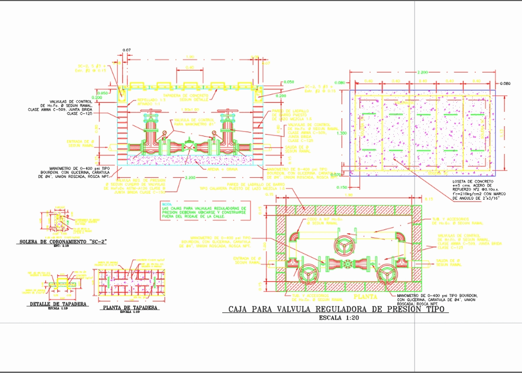 Valvula reguladora de presion tipo en AutoCAD | CAD (124.45 KB) | Bibliocad
