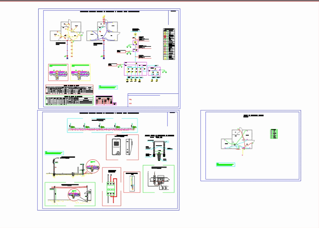 Electrical installation house room in AutoCAD | CAD (420.36 KB) | Bibliocad