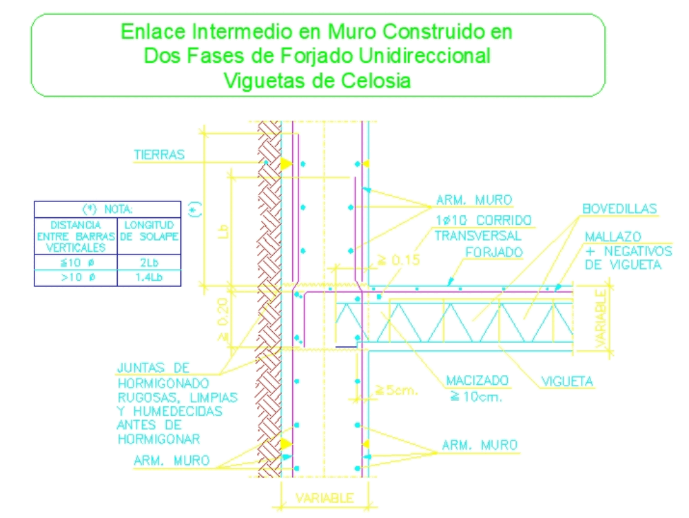 Intermediate interface in wall built in two phases (38.26 KB) | Bibliocad