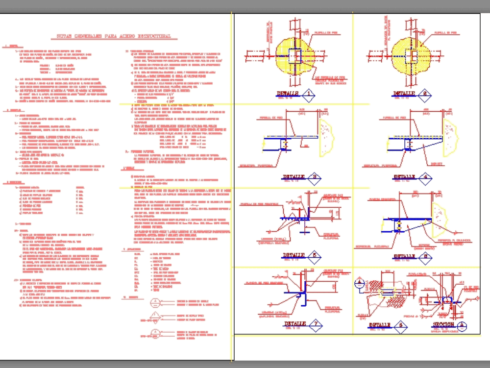 Notes and standard design platforms in AutoCAD | CAD (87.58 KB) | Bibliocad